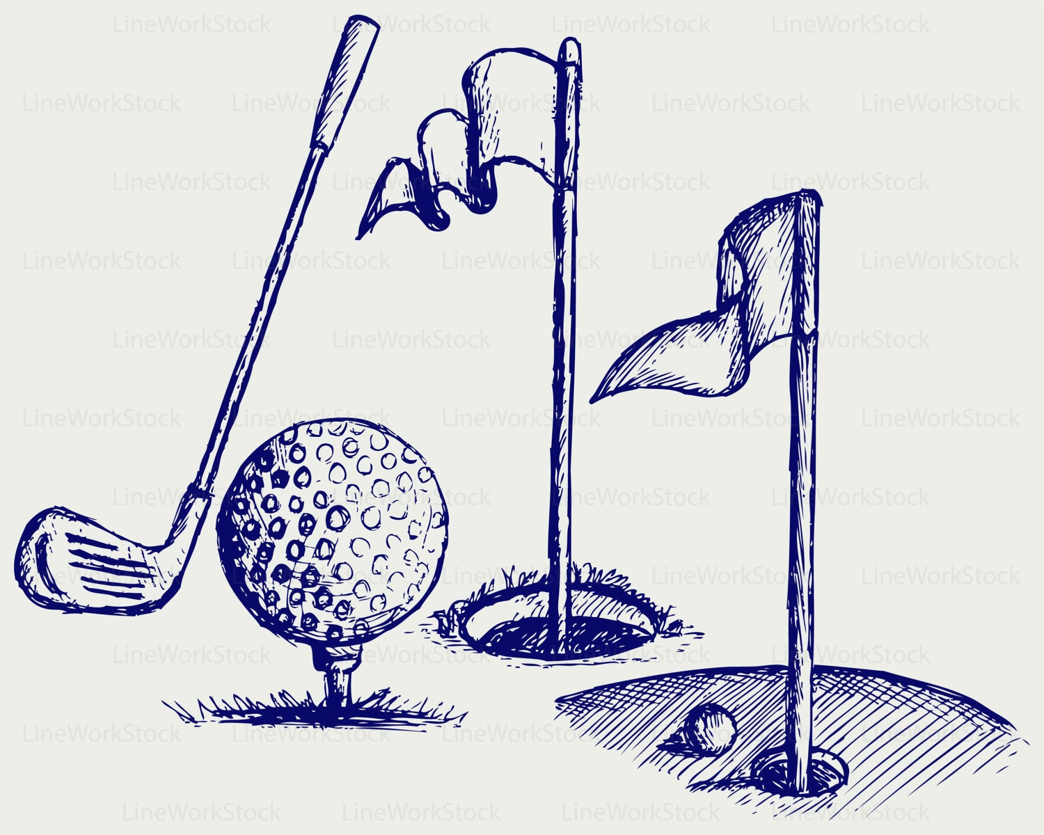 Golf Svg/golf Putter Clipart/golf Ball Svg/golf Flag - Etsy Canada