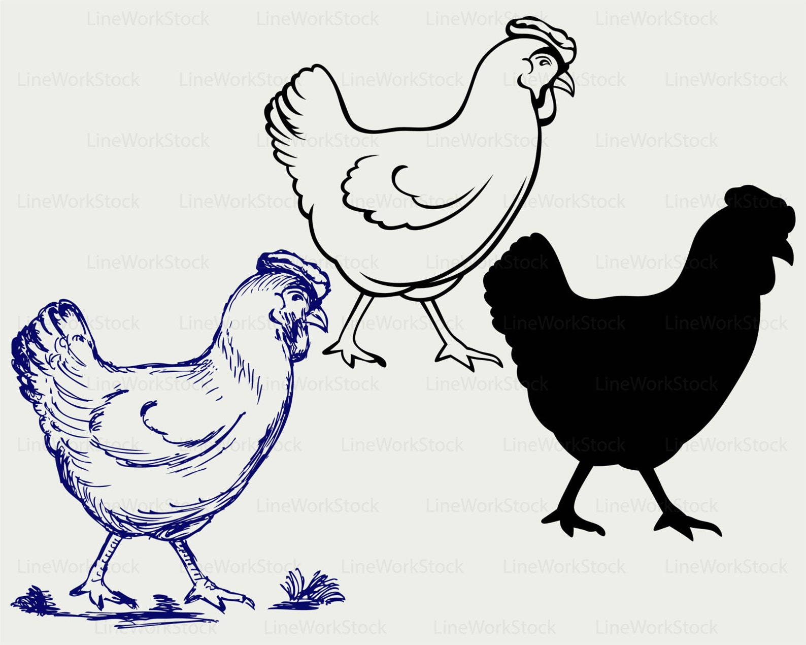 Chicken Svg/chicken Clipart/chicken Svg/chicken - Etsy