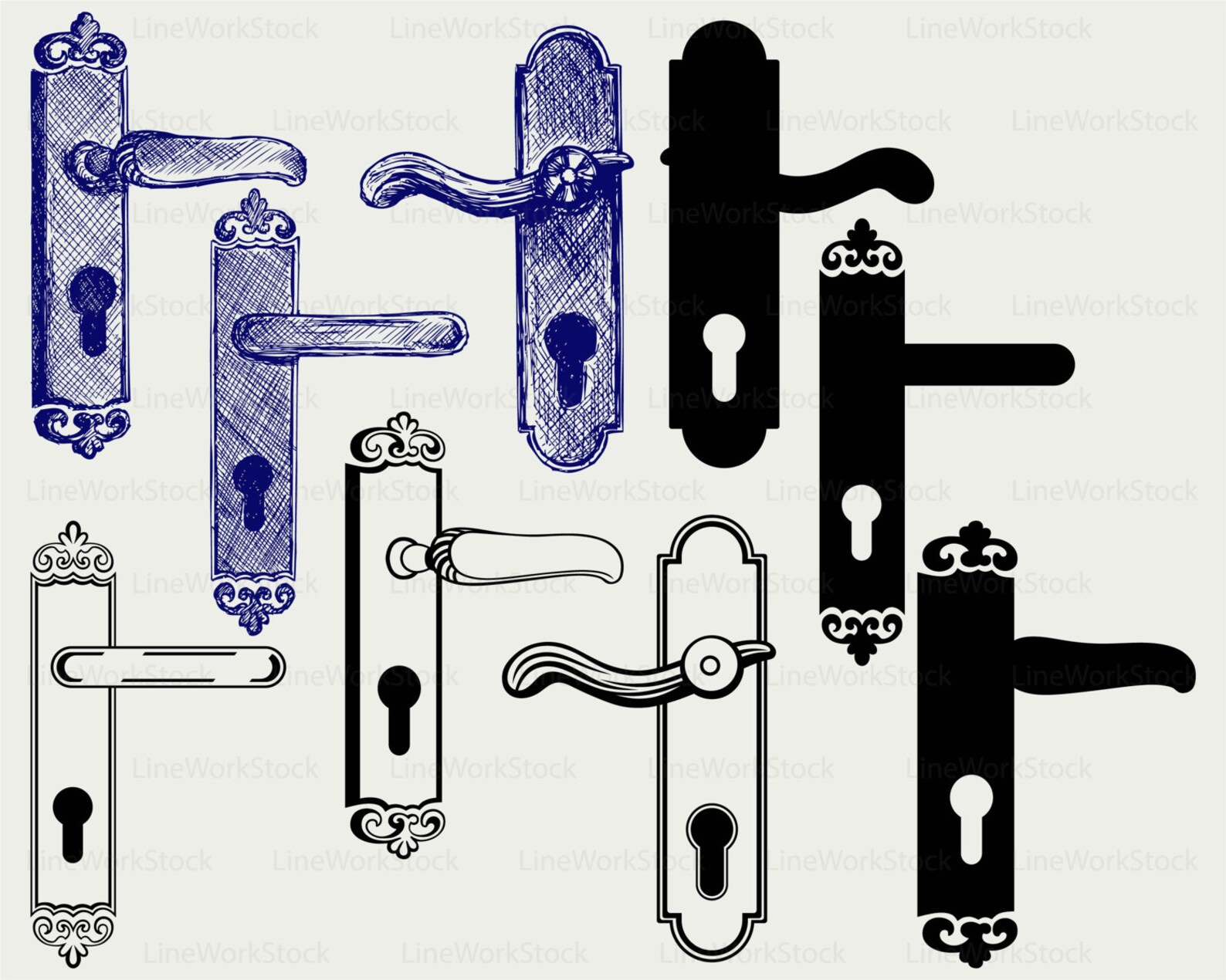 Door Handle Svg/handle Clipart/door Handle Svg/handle - Etsy