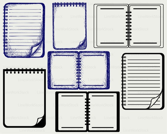 Open Spiral Notebook Clip Art