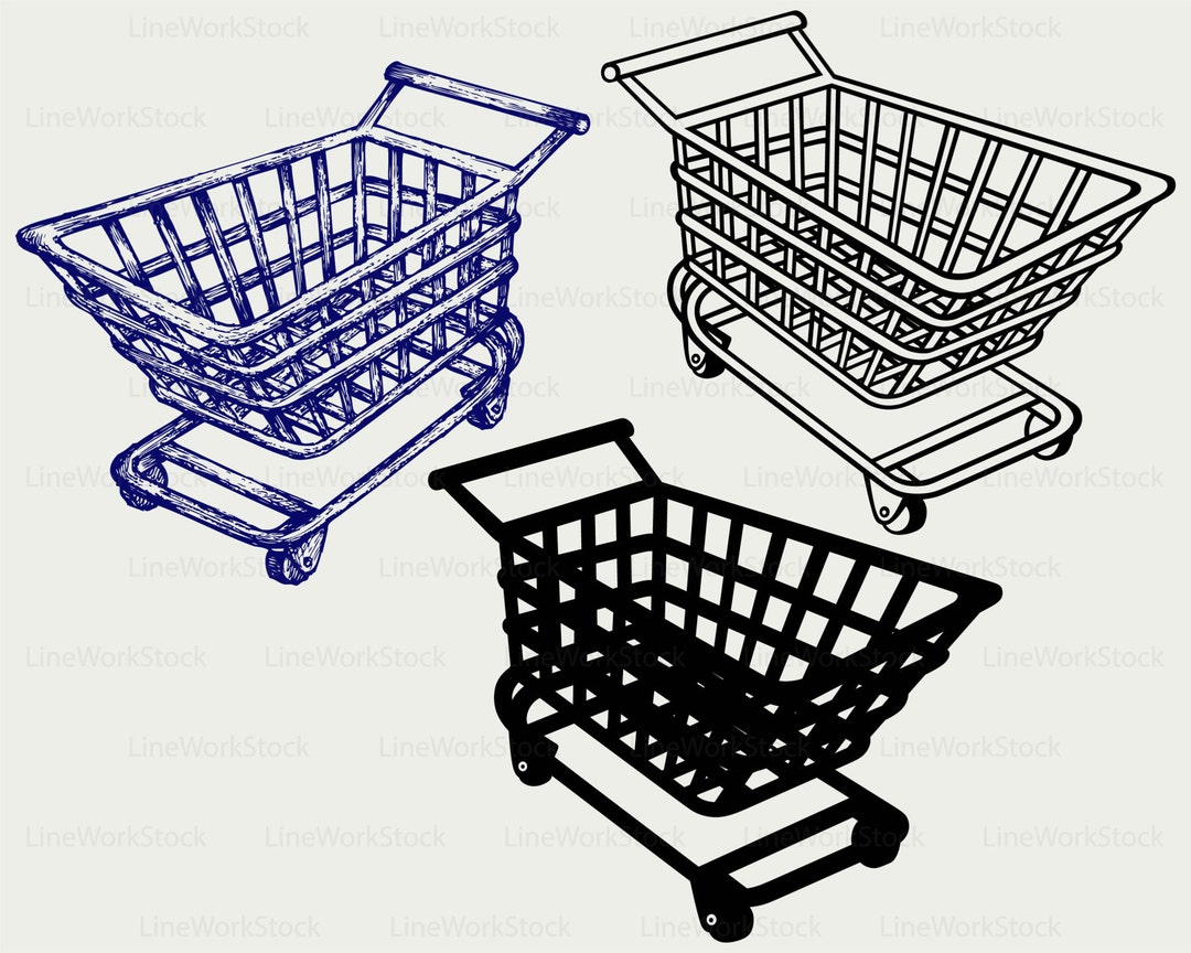 Shopping Cart Svg/market Cart Clipart/cart Svg/shopping Silhouette ...