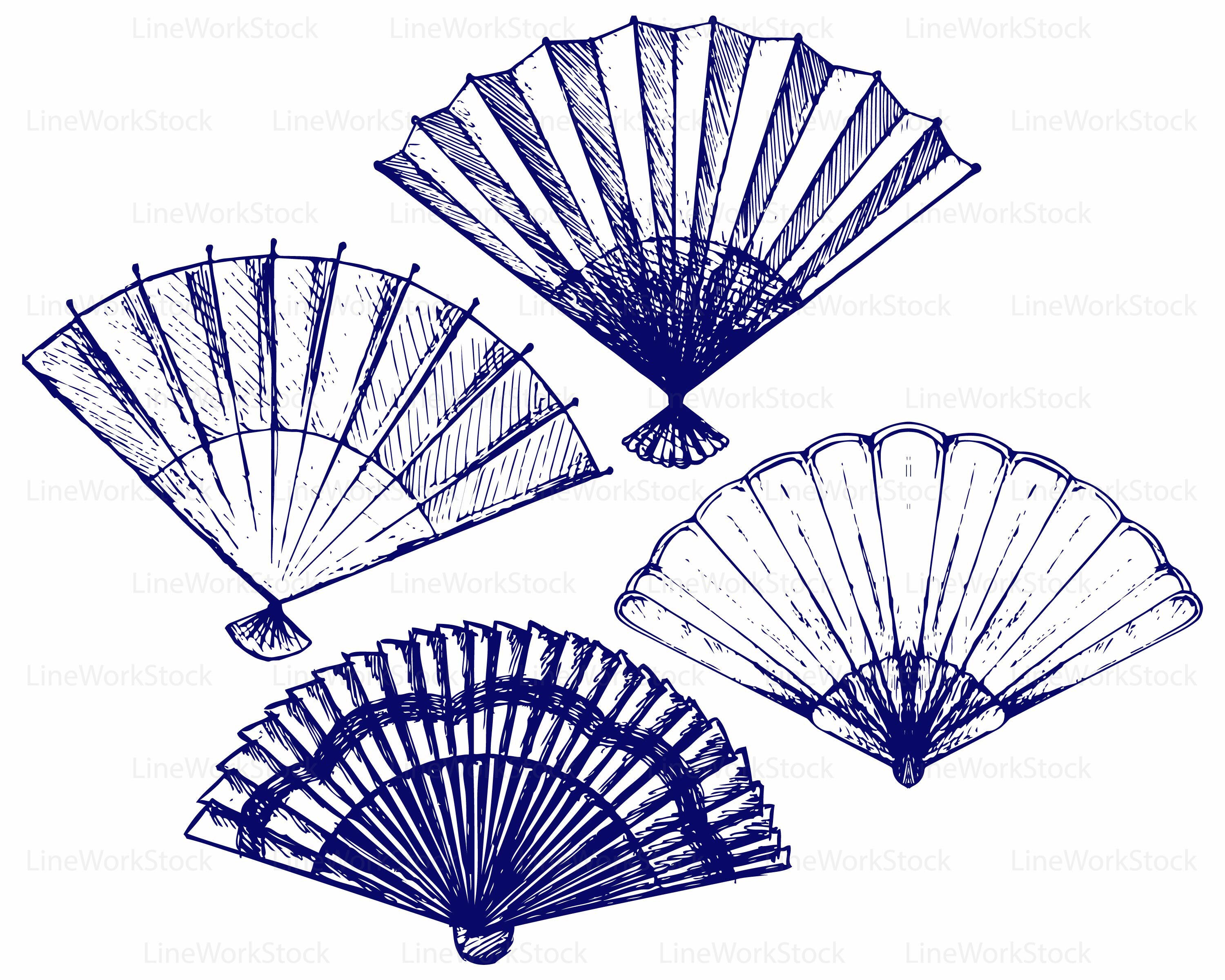 Hand Fans Svg/fan Clipart/fan Svg/fan Silhouette/hand Fans - Etsy Singapore