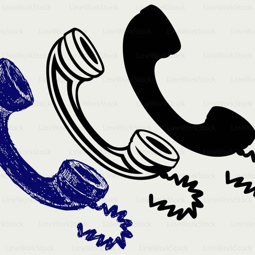 Vintage Telephone SVG Silhouette Pack Digital Download - Etsy