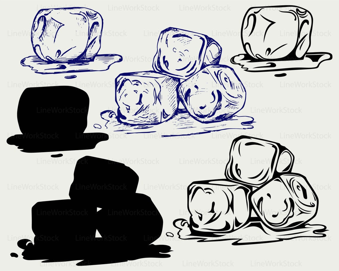 Ice Cubes Svg/ice Cubes Clipart/ice Cubes Svg/cubes | Etsy UK