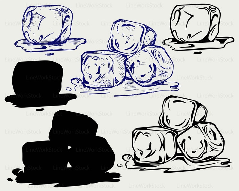 Ice Cubes Svg/ice Cubes Clipart/ice Cubes Svg/cubes | Etsy UK