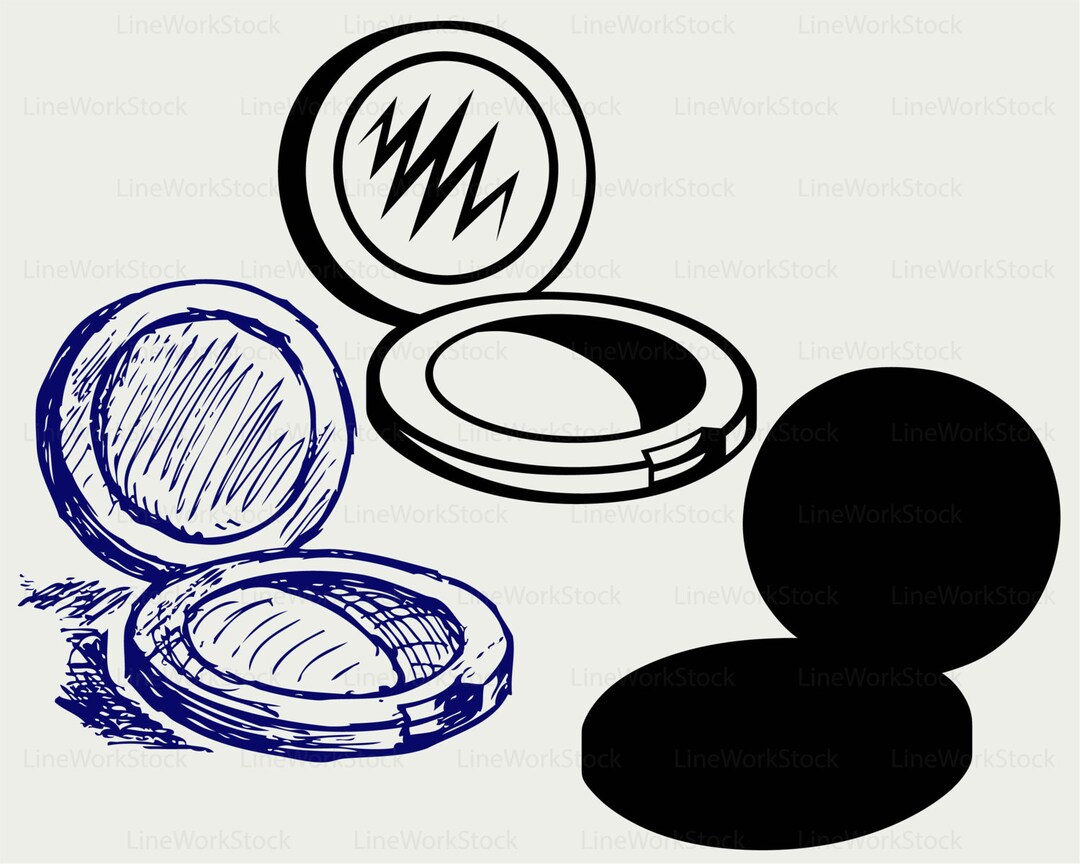 Face Powder Mirror Svg/clipart/face Powder Svg/face Powder - Etsy