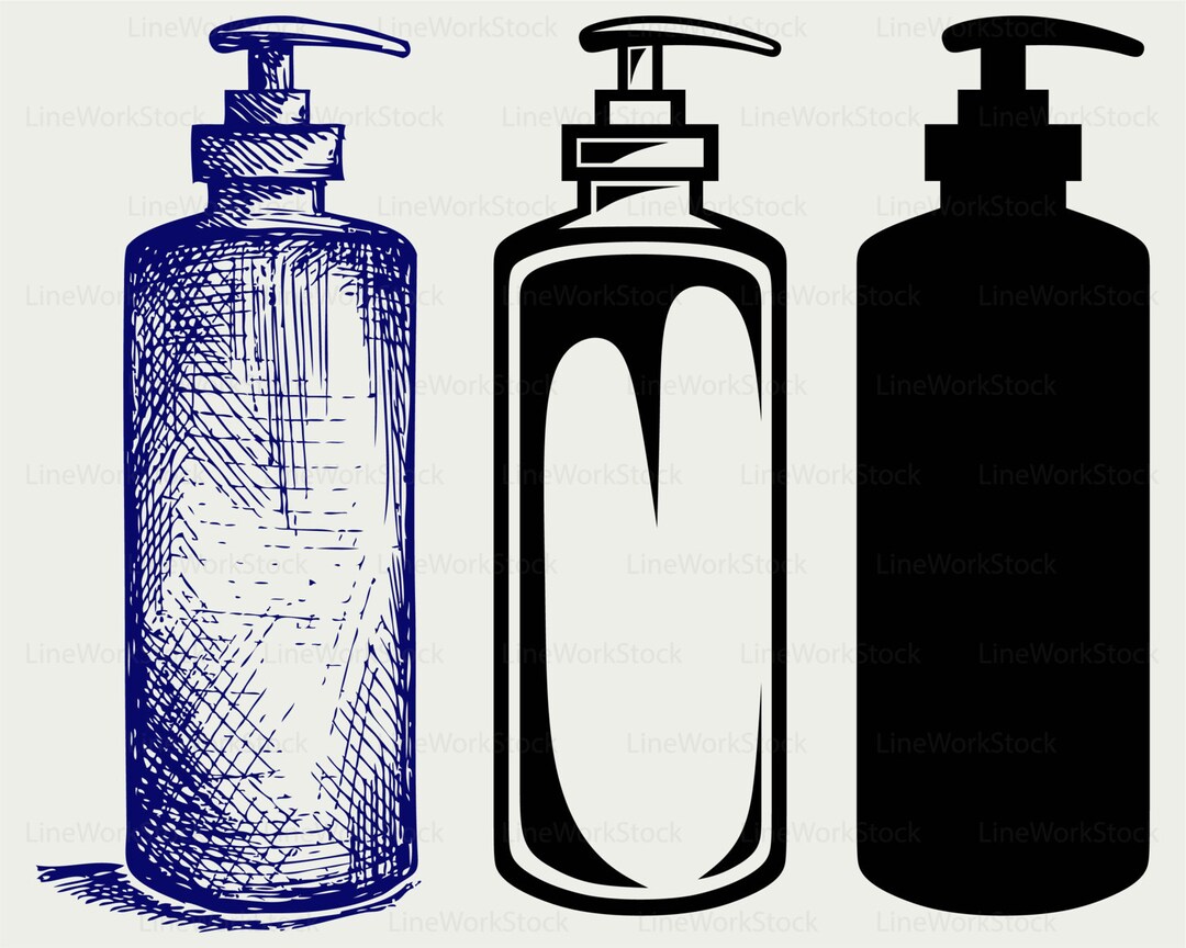 Hygiene Products Svg/clipart/bottles Svg/plastic Silhouette/hygiene ...