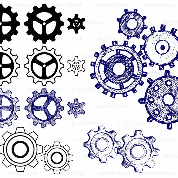 Gear Clip Art - Etsy