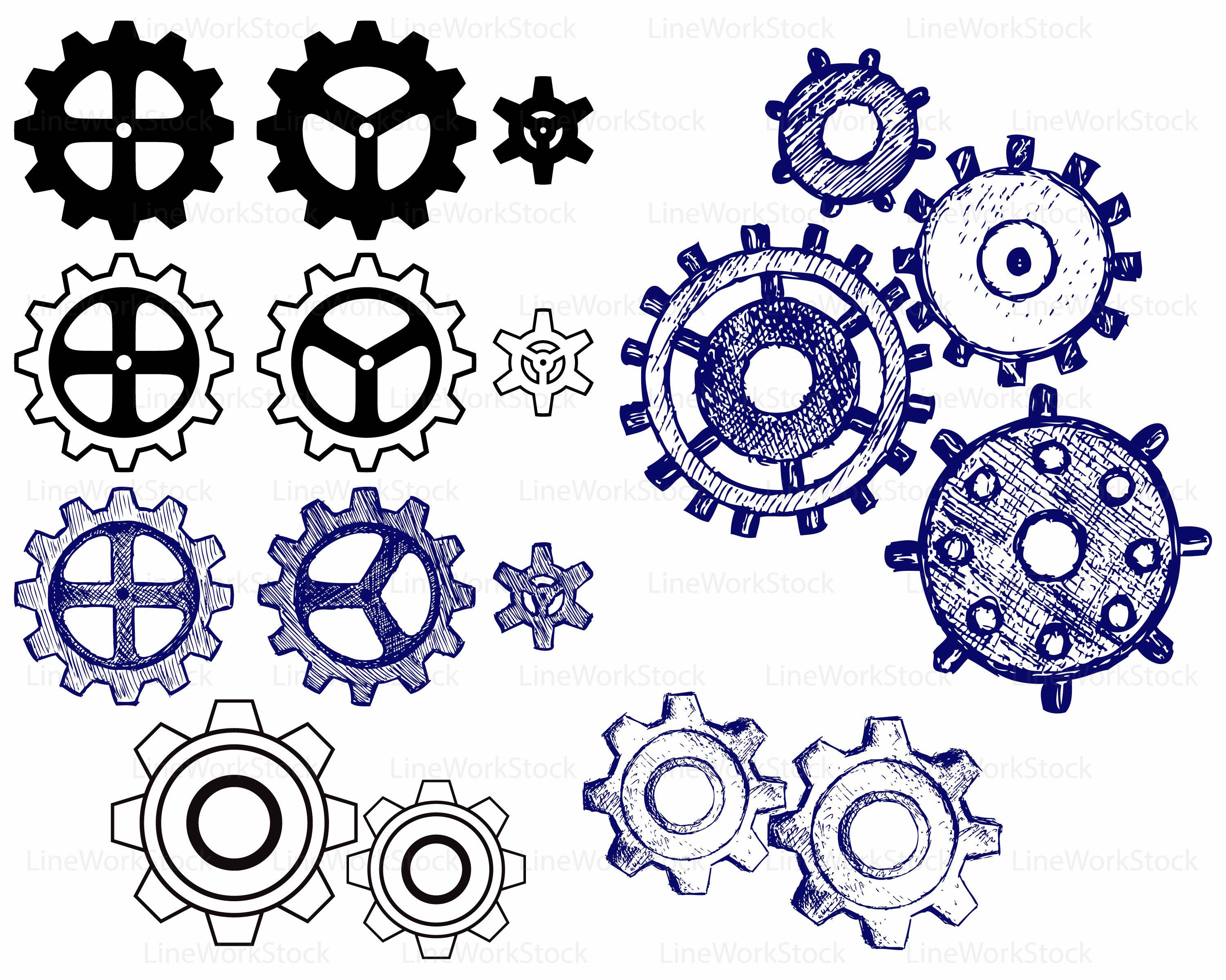 Mechanical Gears Clipart