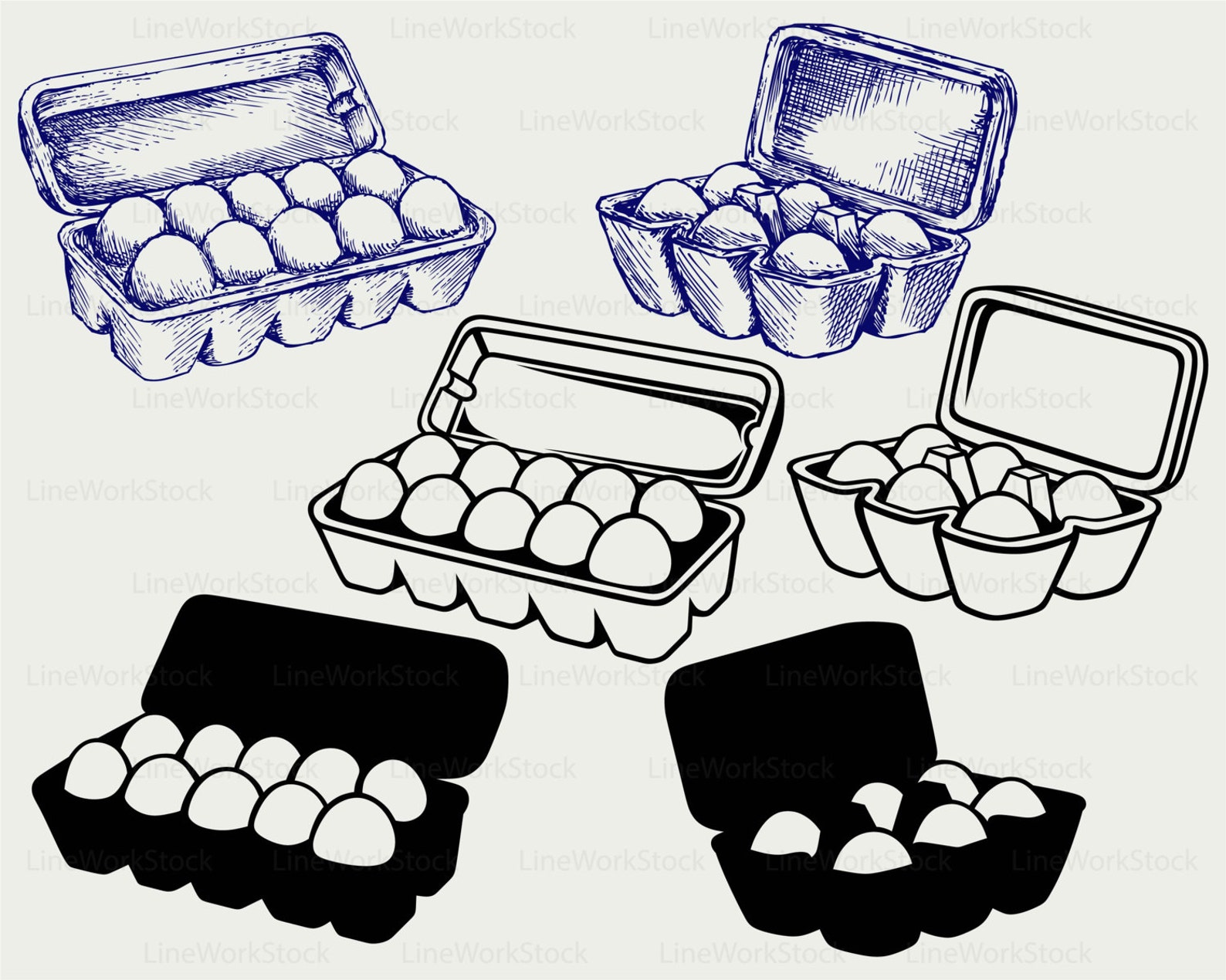 Eggs Package Svg/food Clipart/egg Svg/package | Etsy
