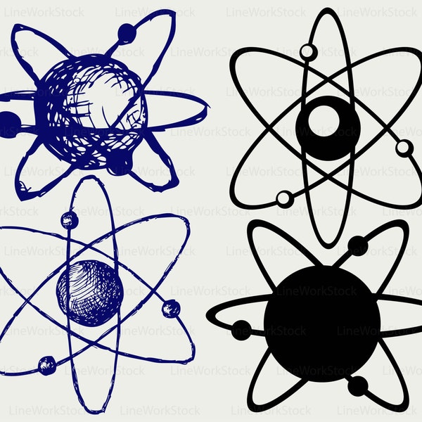 Atom Svg - Etsy
