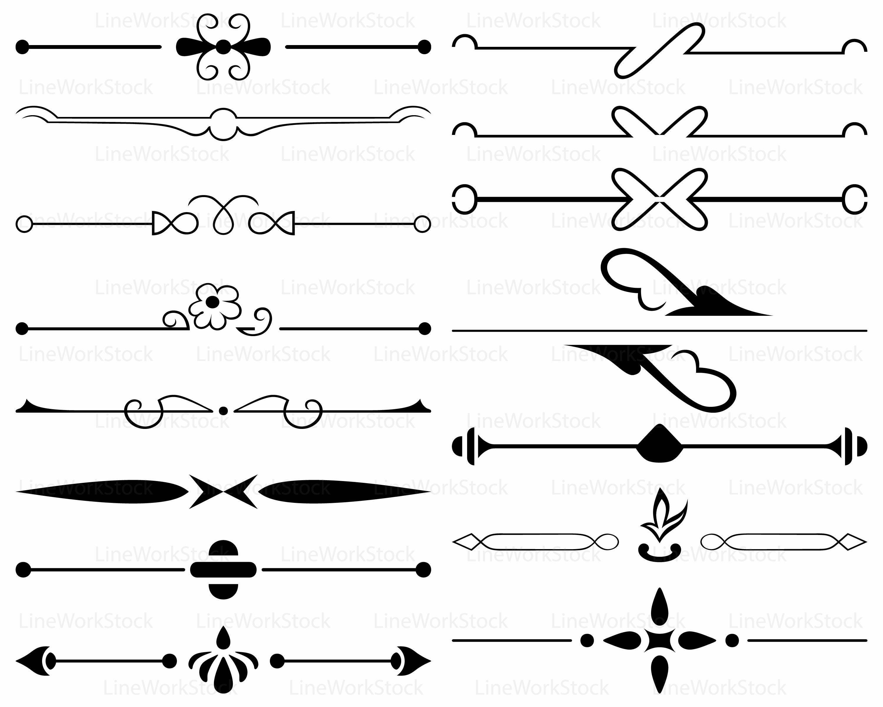 Decorative Scroll Line Clip Art