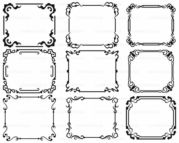 Vintage Scroll Frame Clip Art