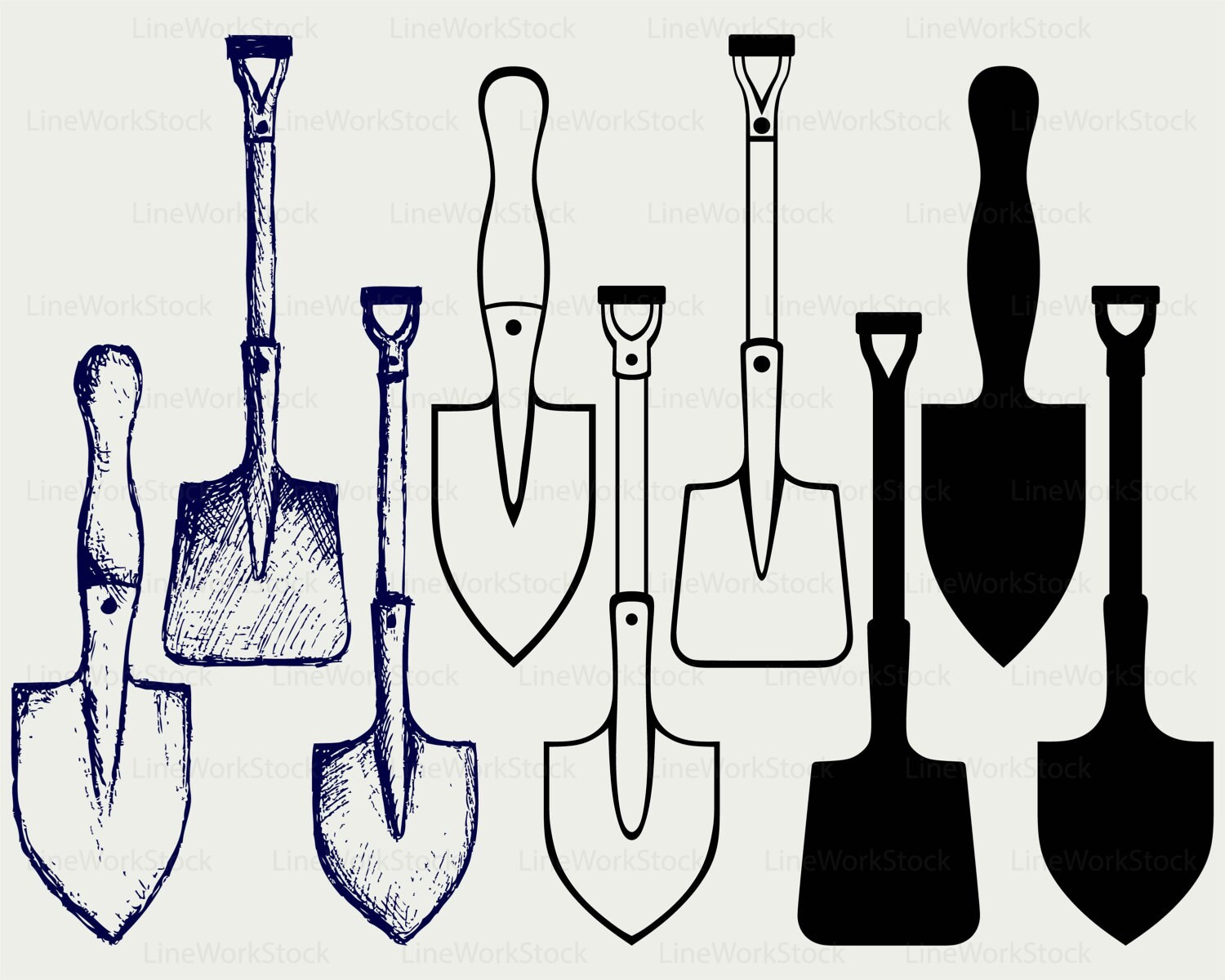 Shovel svg/shovel clipart/shovel svg/shovel silhouette/shovel | Etsy