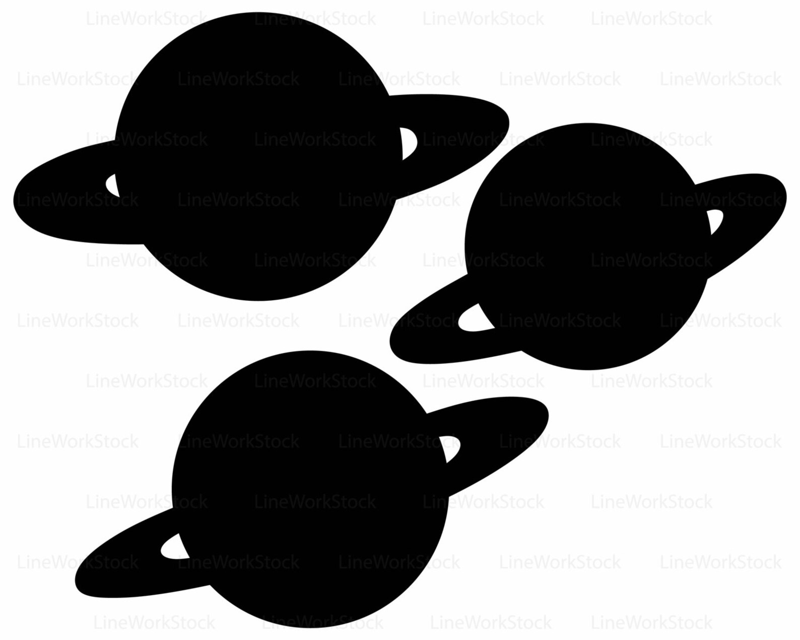 Planet Saturn Astronomy Sky Space Vector MONOGRAM SVG Dxf - Etsy