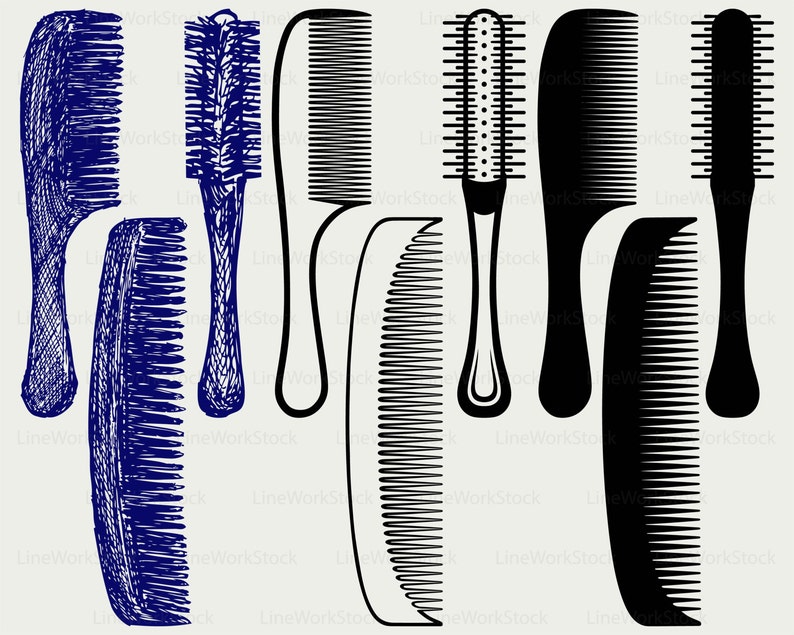 Comb Svg/clipart/comb Svg/comb Silhouette/comb Cricut Cut - Etsy