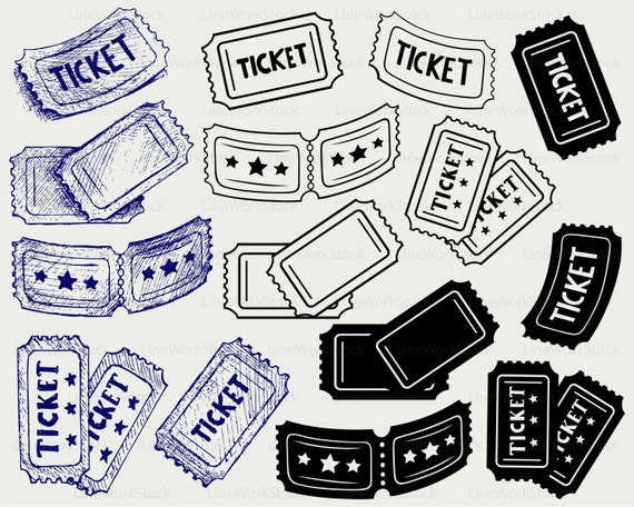 Ticket Svg/clipart/ticket Svg/ticket Silhouette/ticket Cricut - Etsy