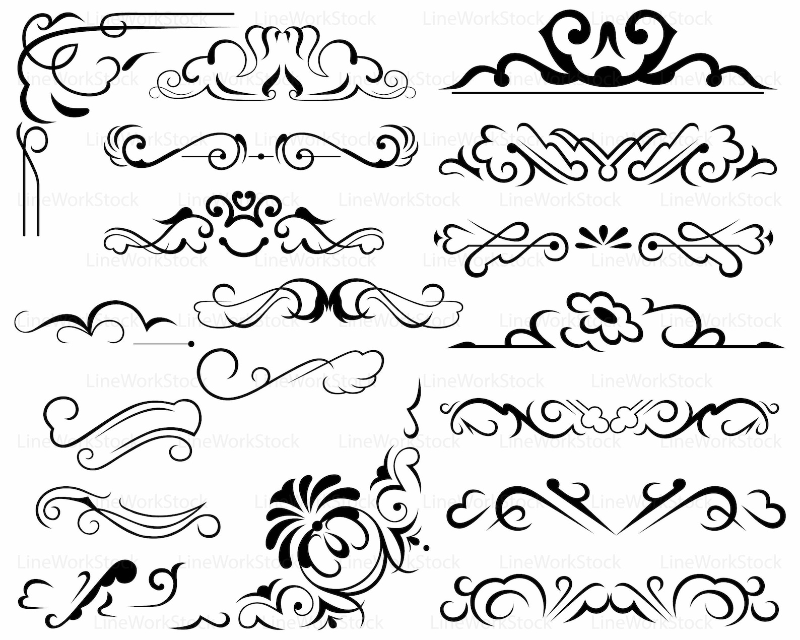 Swirl Svg/scroll Clipart/swirl Svg/swirl Silhouette/scroll | Etsy