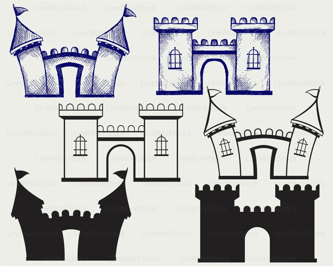Castle Svg/castle Clipart/ancient Fortress Svg/castle | Etsy