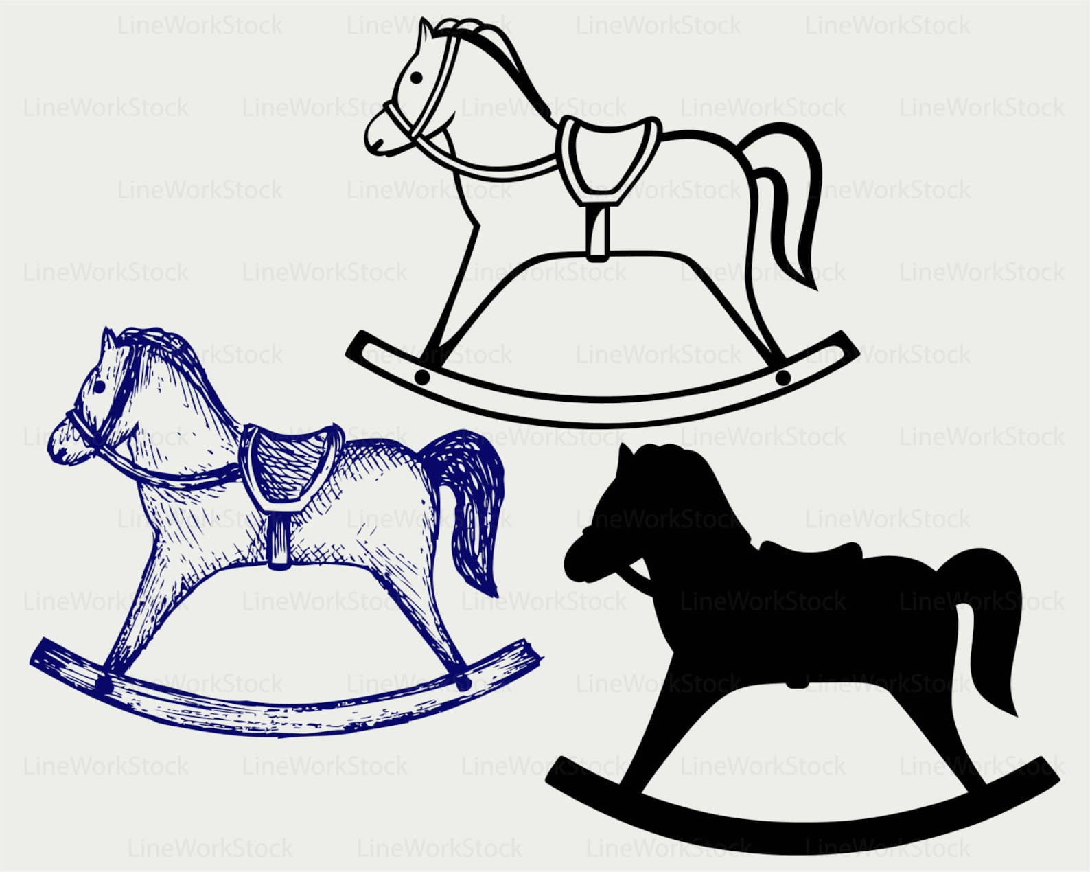 Rocking Horse Svg/rocking Horse Clipart/rocking Horse - Etsy