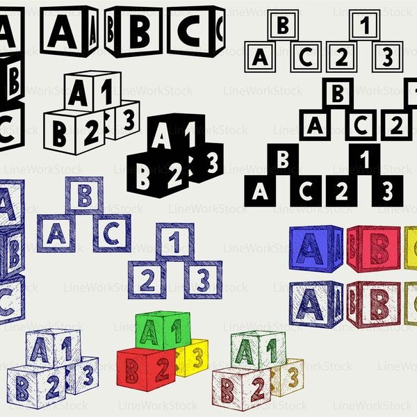Abc Cubes - Etsy