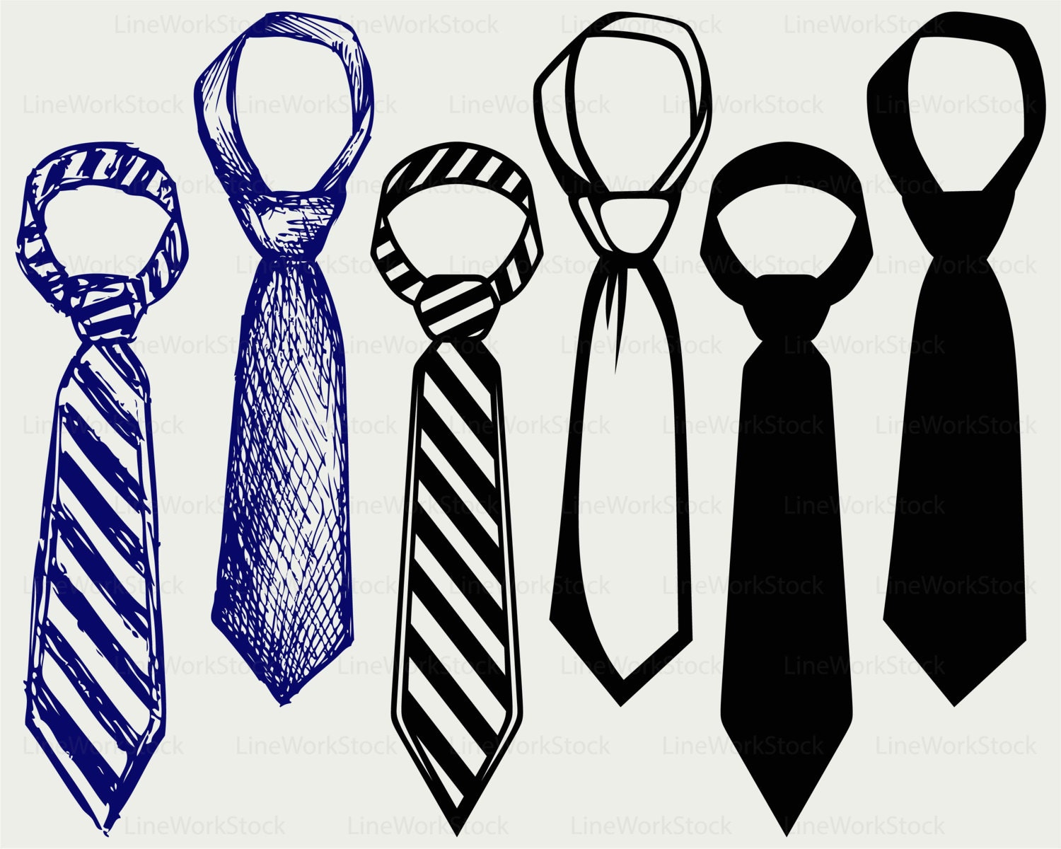 Necktie Outline Clip Art