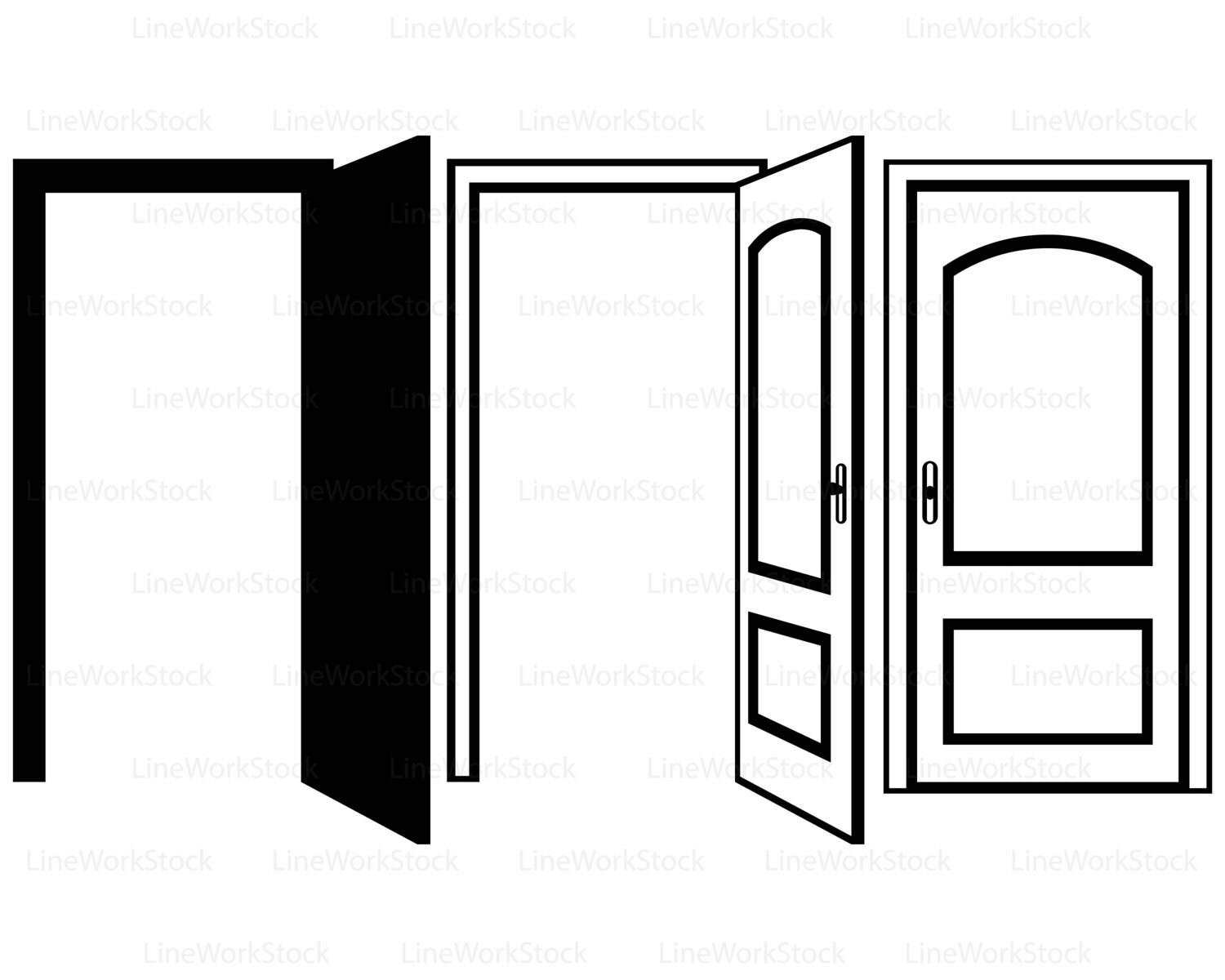 Door Svg/door Clipart/door Svg/door Silhouette/door Cricut Cut Files ...