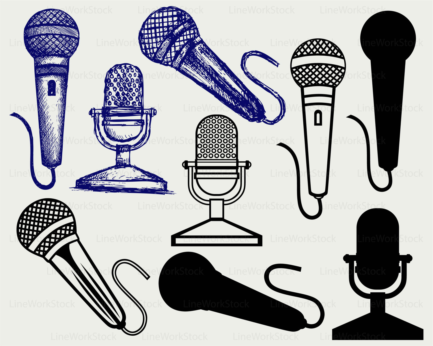 D636 Microphone Clipart