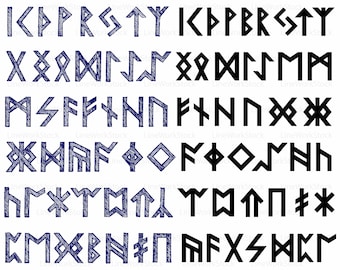 150 Runes Svg Bundle Viking Clipart Alphabet Letters Svg - Etsy