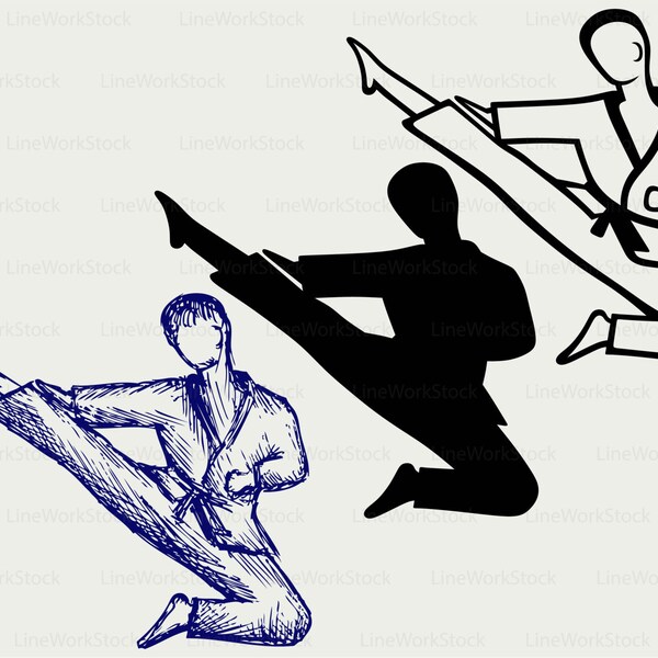 Karate Clipart - Etsy UK
