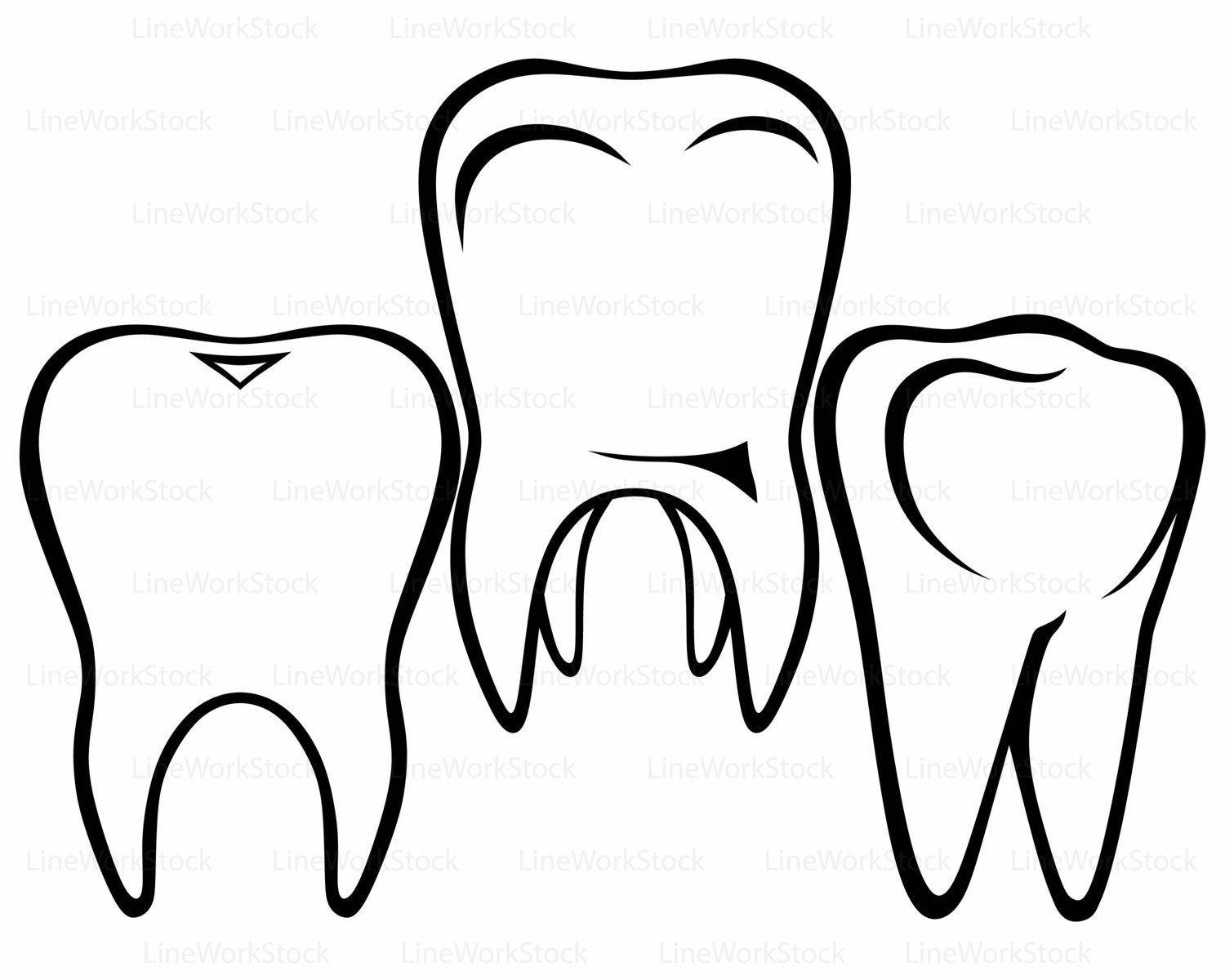 Diente molar svg /diente molar clipart /diente svg/silueta | Etsy