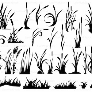 Reeds Svg/reeds Clipart/sedge Svg/reeds Silhouette/sedge Cricut/reeds ...