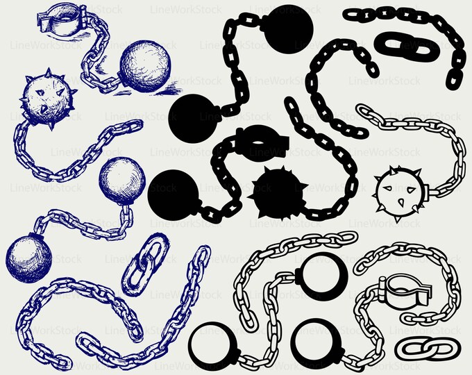 Ball Chain Fetter Svg/ball Fetter Clipart/ball Fetter Svg/fetter ...