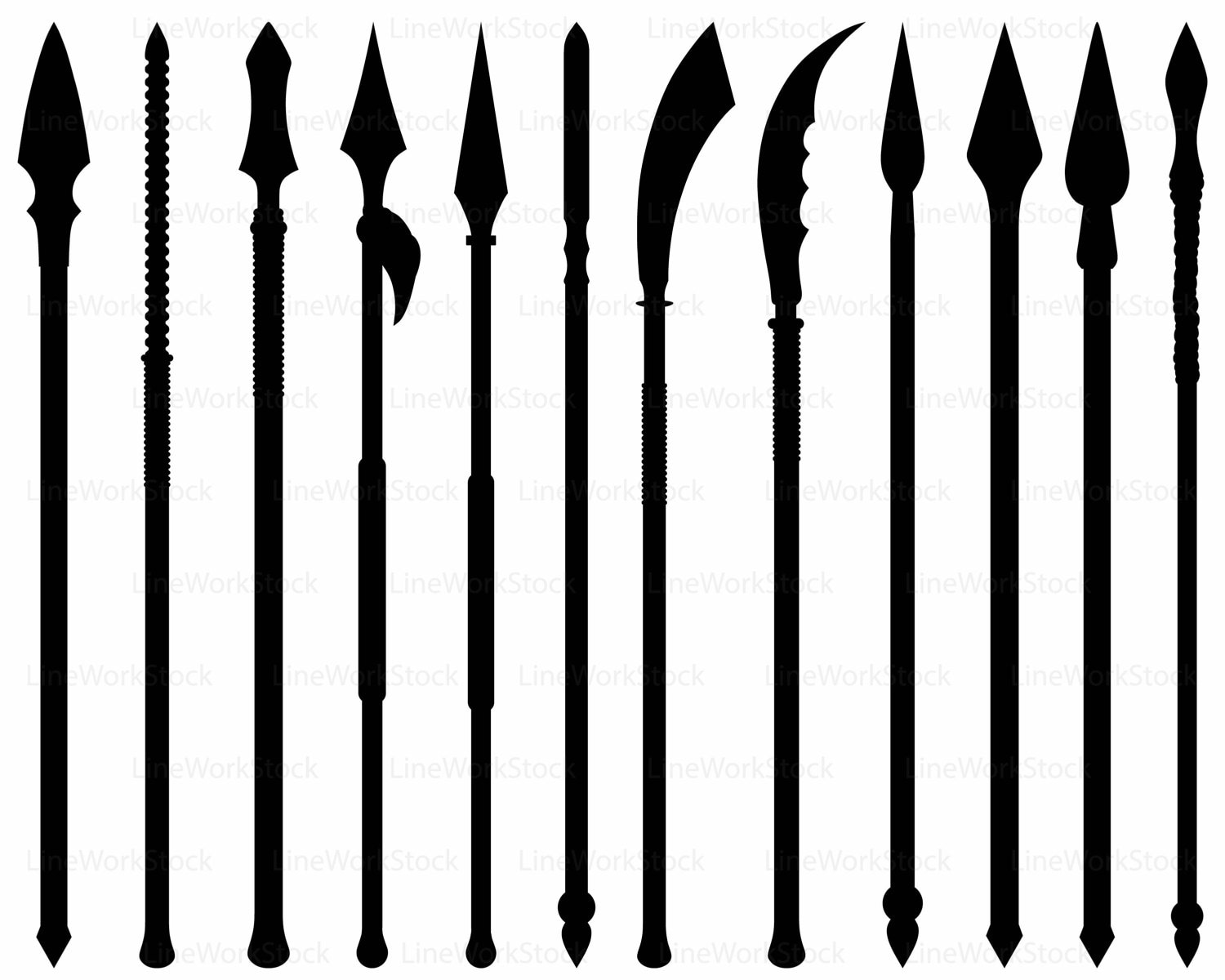 Spear svg/spear clipart/spear svg/spear silhouette/spear | Etsy