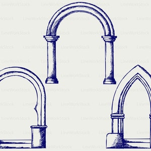 Arch Svg/column Clipart/arch Svg/column Silhouette/column Cricut Cut ...