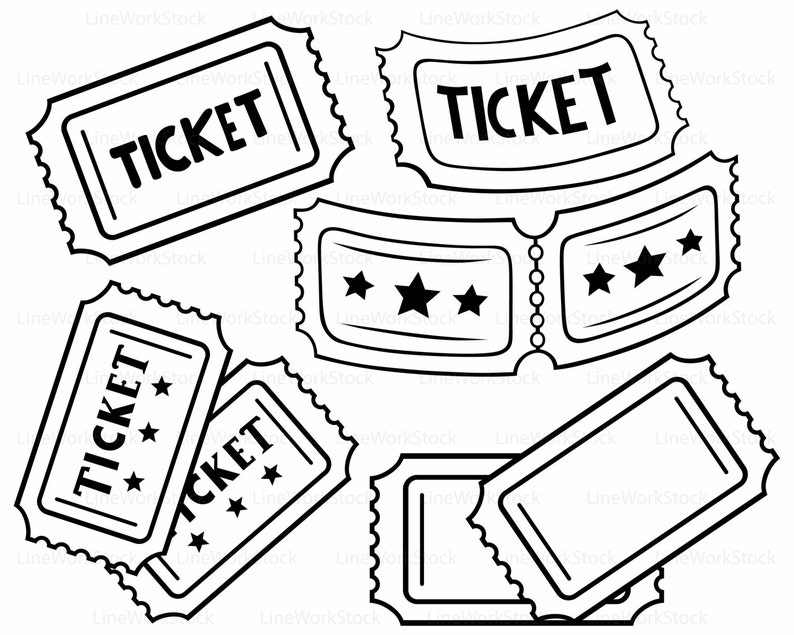 Ticket Svg/clipart/ticket Svg/ticket Silhouette/ticket Cricut - Etsy