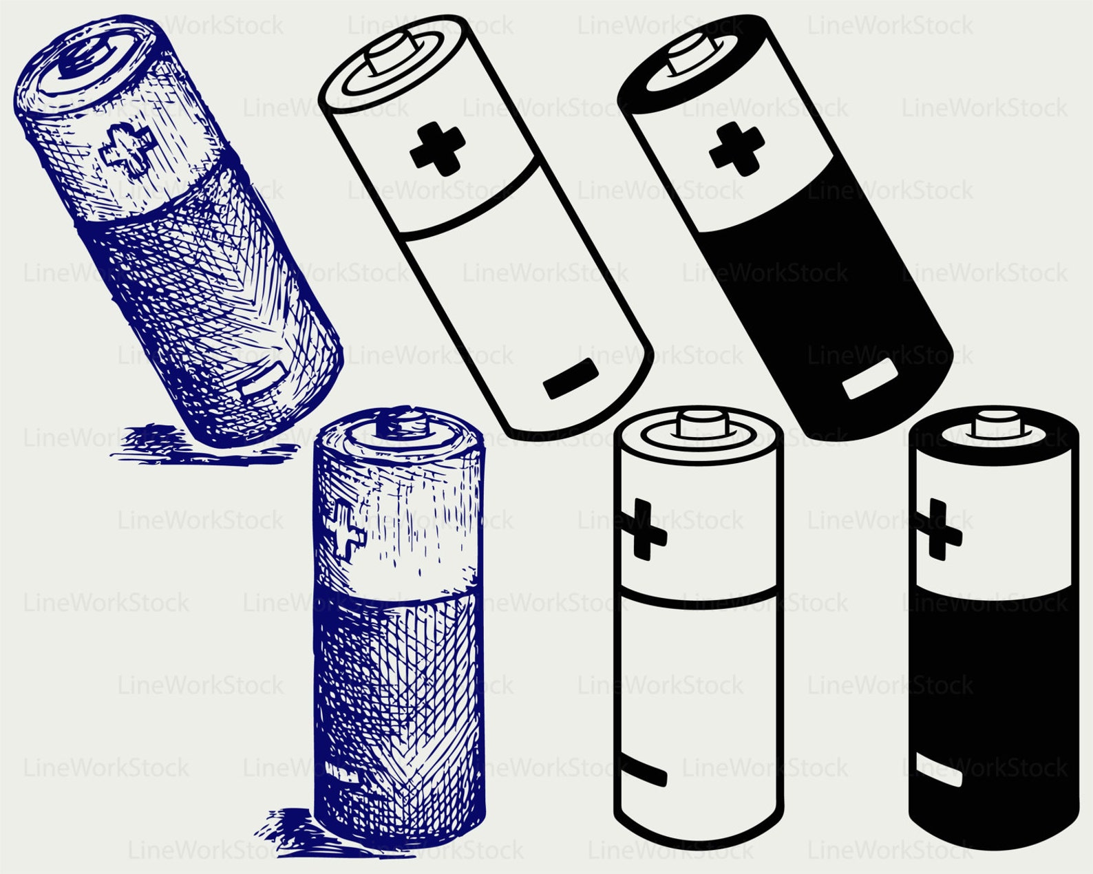 Batteries Svg/batteries Clipart/batteries Svg/batteries | Etsy
