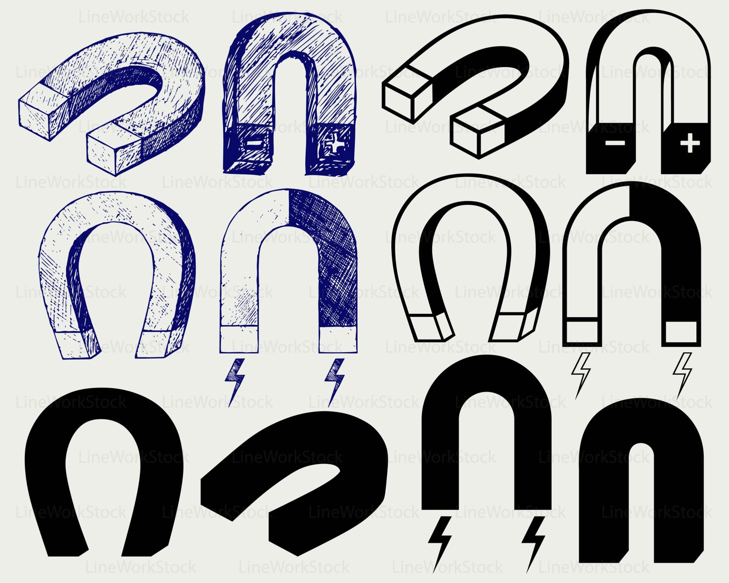 Herradura imán svg / imán clipart / imán svg / silueta imán / | Etsy