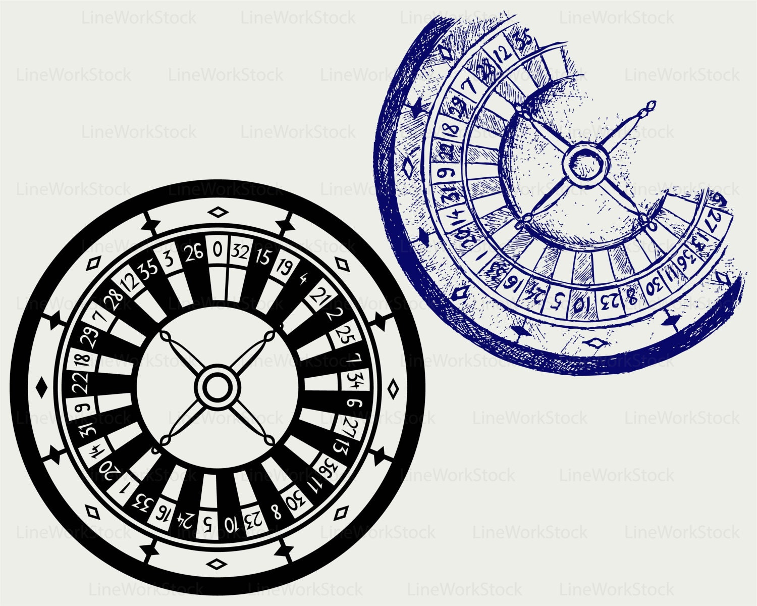 Roulette Svg/roulette Clipart/gambling Svg/roulette | Etsy