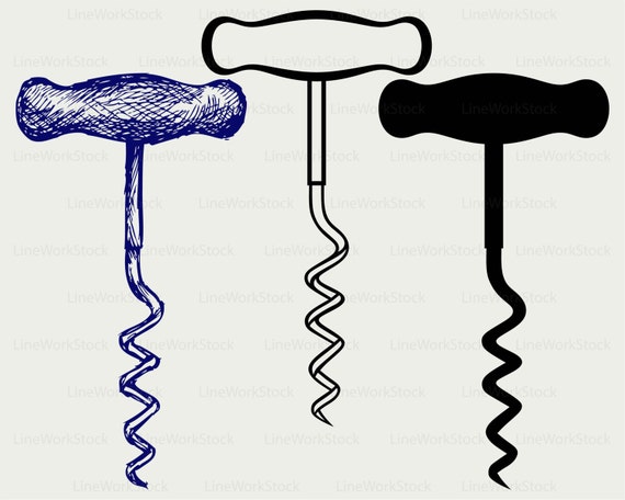 Corkscrew Svg/clipart/corkscrew Svg/corkscrew | Etsy