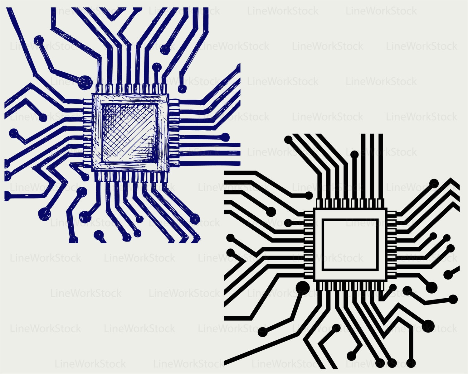 Microchip Circuit Art