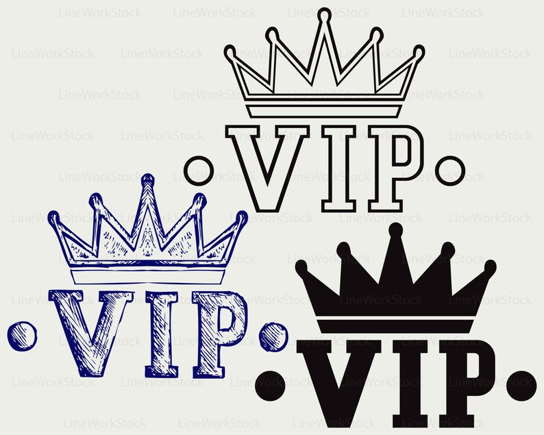 Vip Crown Svg/vip Crown Clipart/crown Svg/vip Crown - Etsy