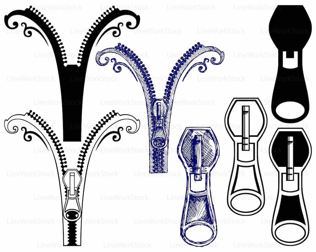 Zipper Svg/zipper Clipart/zipper Svg/zipper Silhouette/zipper Cricut ...