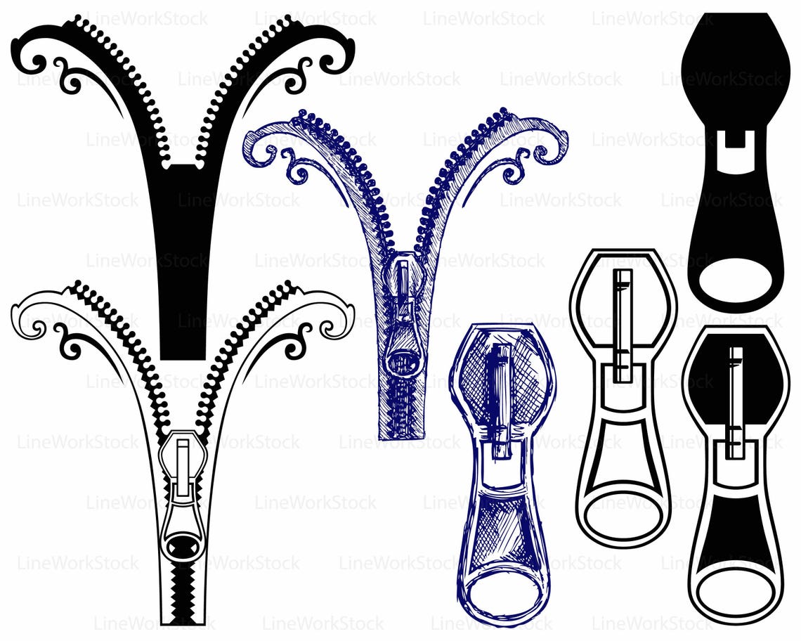 Zipper Svg/zipper Clipart/zipper Svg/zipper Silhouette/zipper - Etsy
