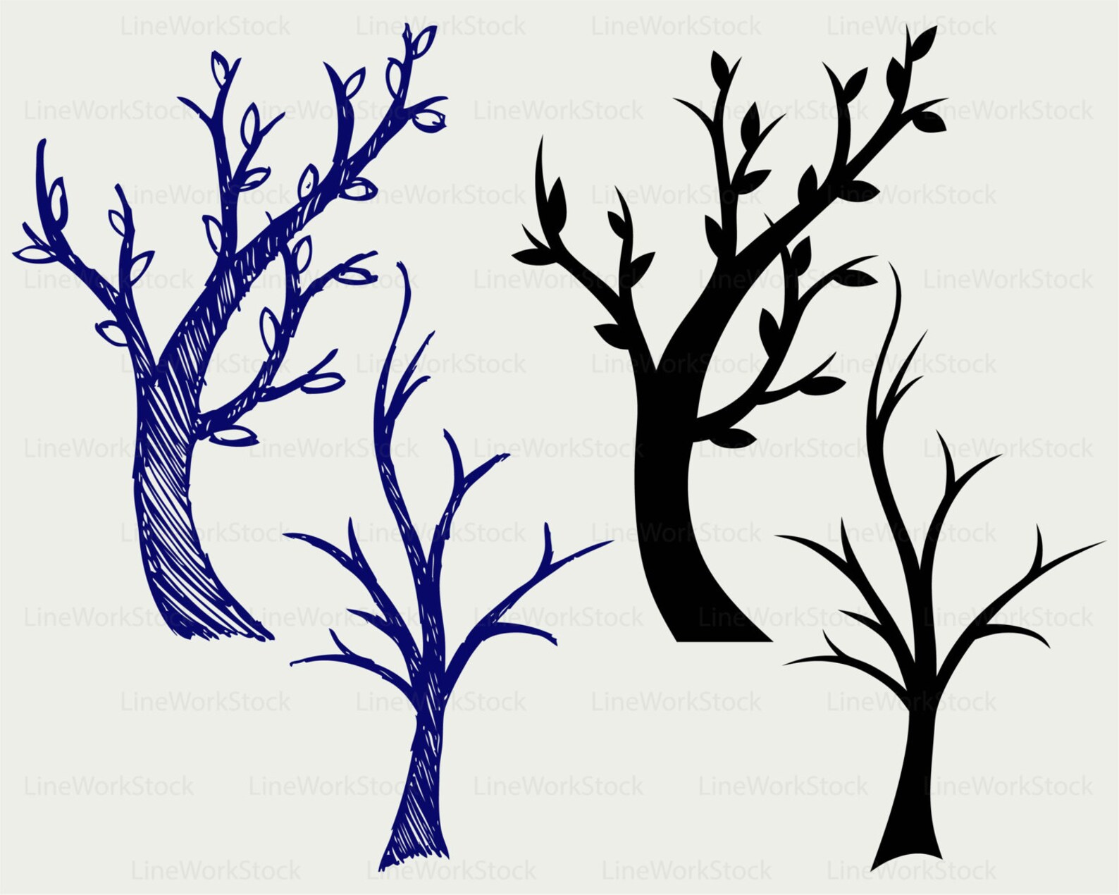 Bäume Svg/Baum Clipart/Bäume Svg/Bäume Kontur/Baum | Etsy