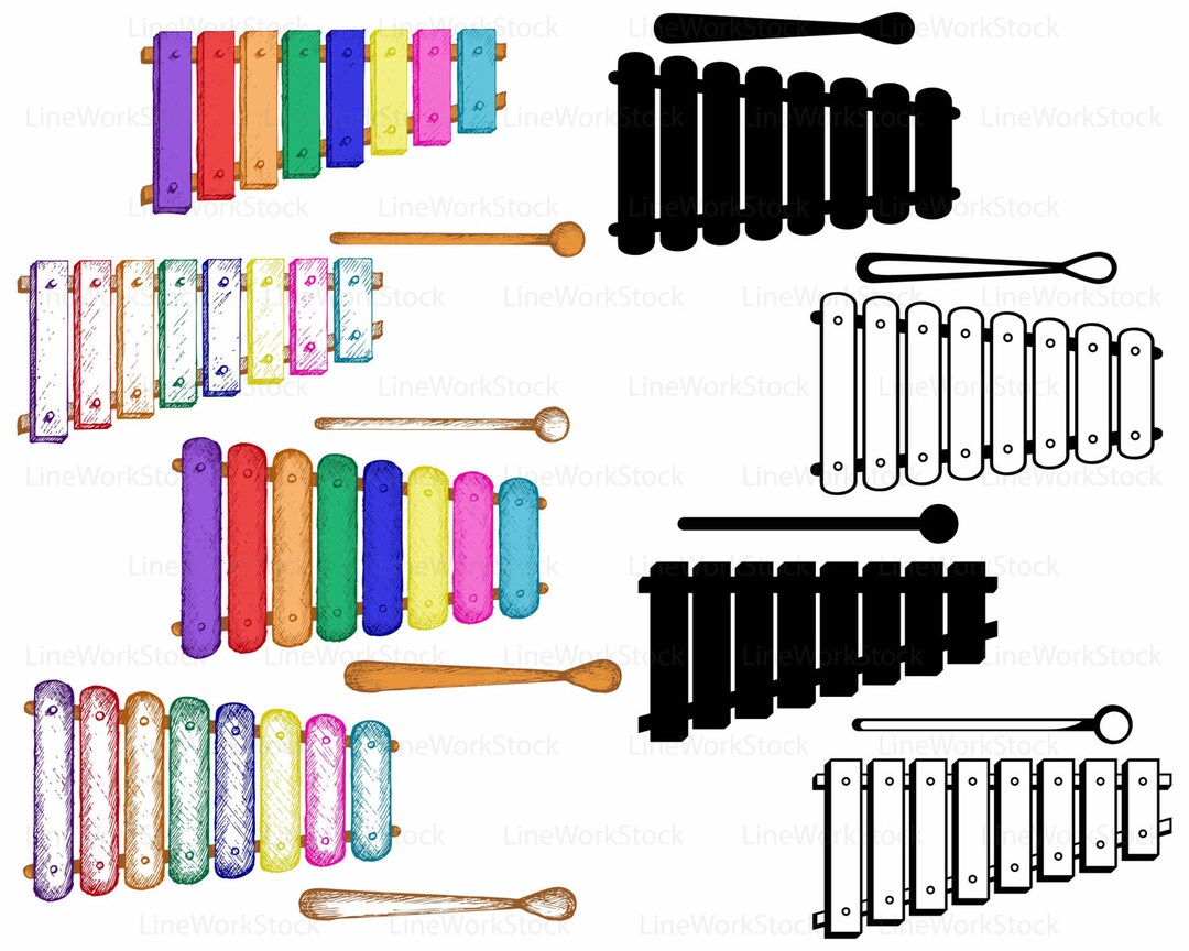 Xylophone Svg/xylophone Clipart/xylophone Svg/xylophone Silhouette ...