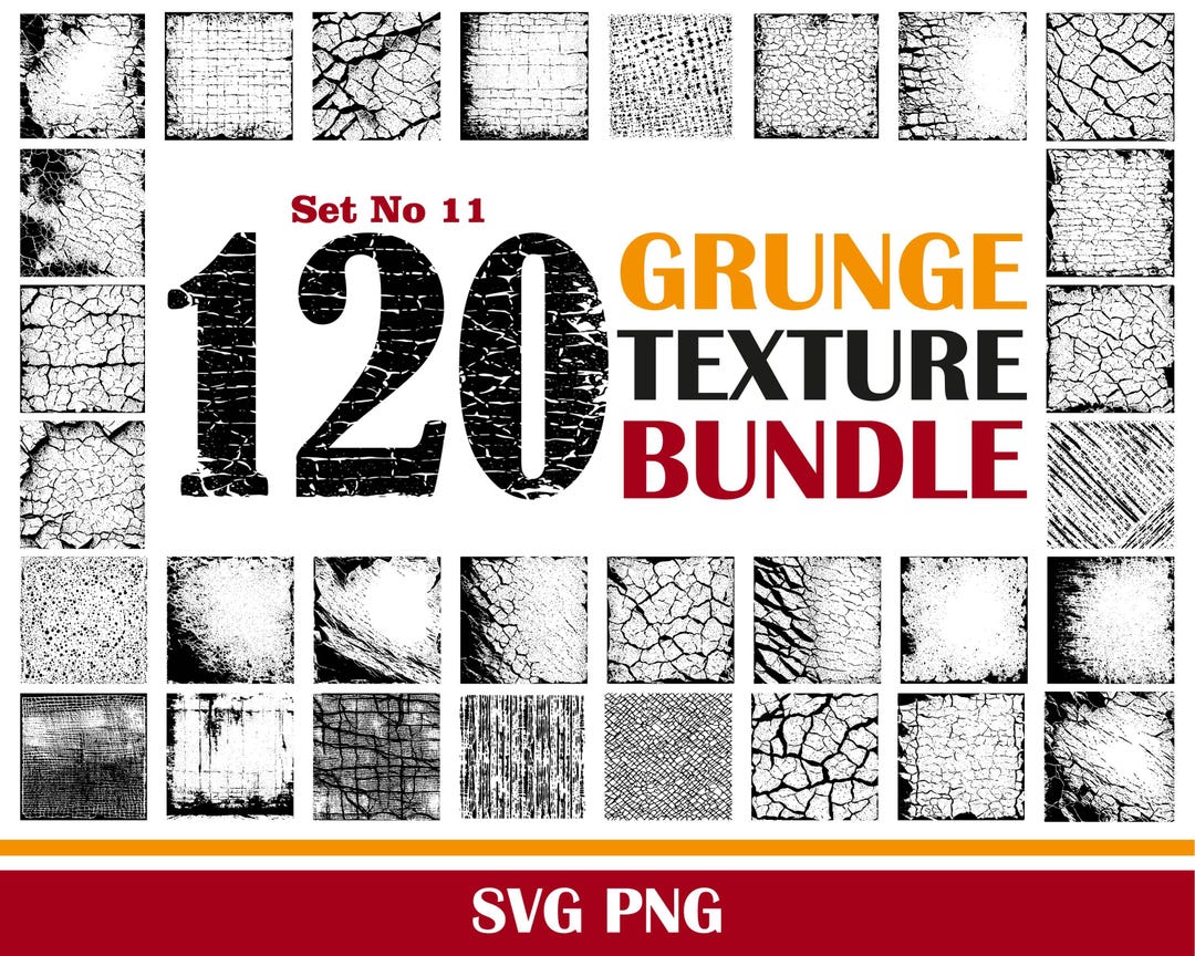 120 Distressed Grunge Texture SVG PNG Bundle, Distressed Svg ...