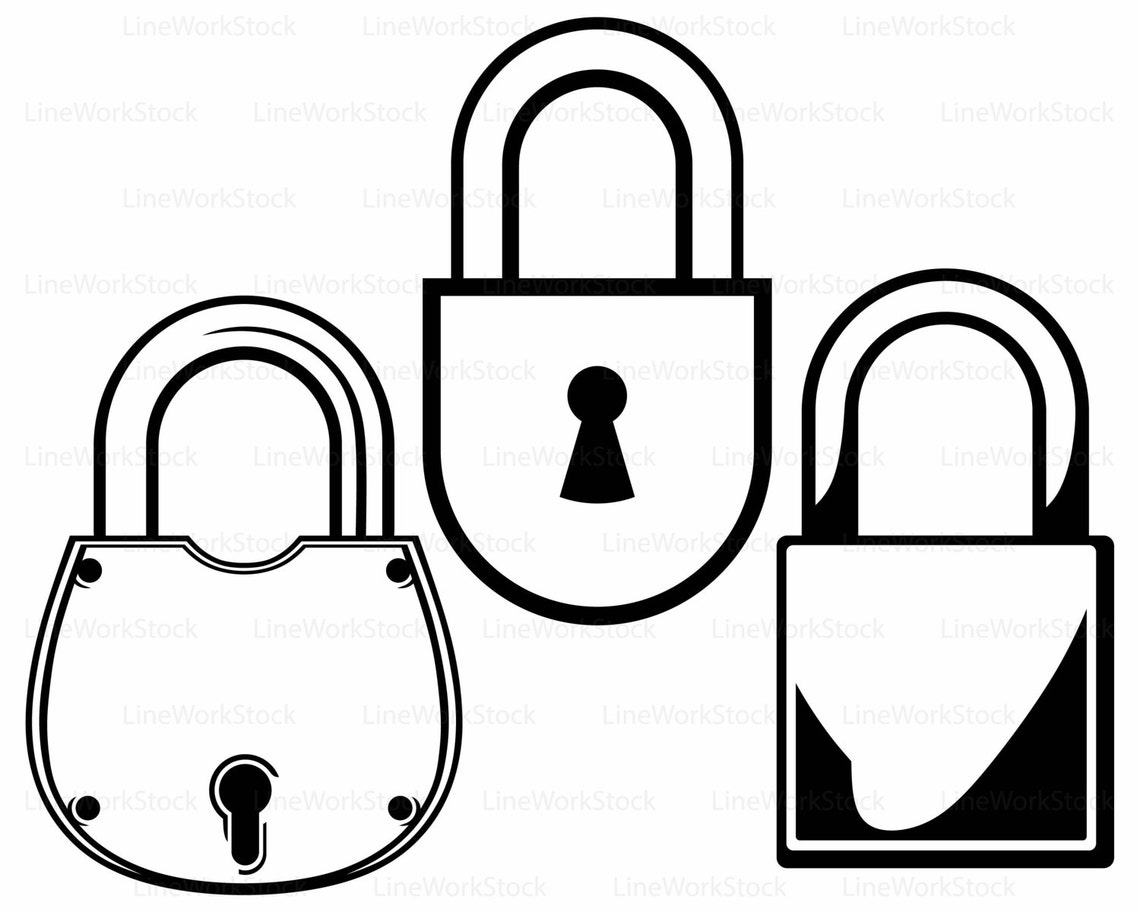 Locks Svg/locks Clipart/locks Svg/locks Silhouette/locks | Etsy