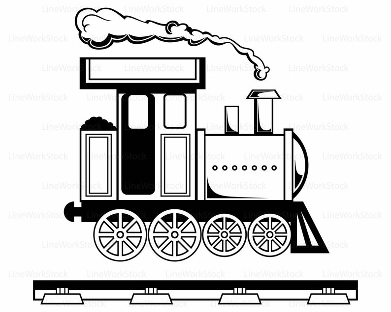 Locomotive Svg/train Clipart/train Svg/silhouette/toy Cricut - Etsy