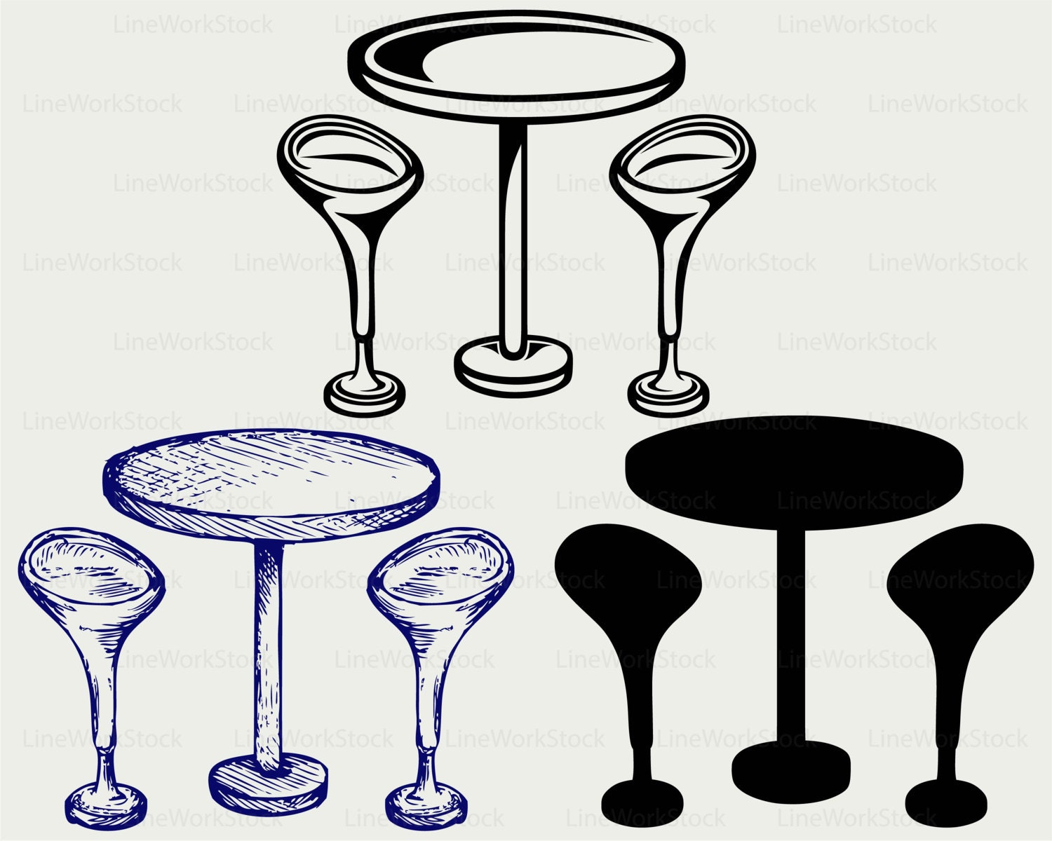 Bar table svg/table clipart/bar table svg/table silhouette/bar | Etsy